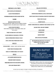 Sunday Brunch Buffet - J. Hollinger's - Silver Spring, MD Restaurant