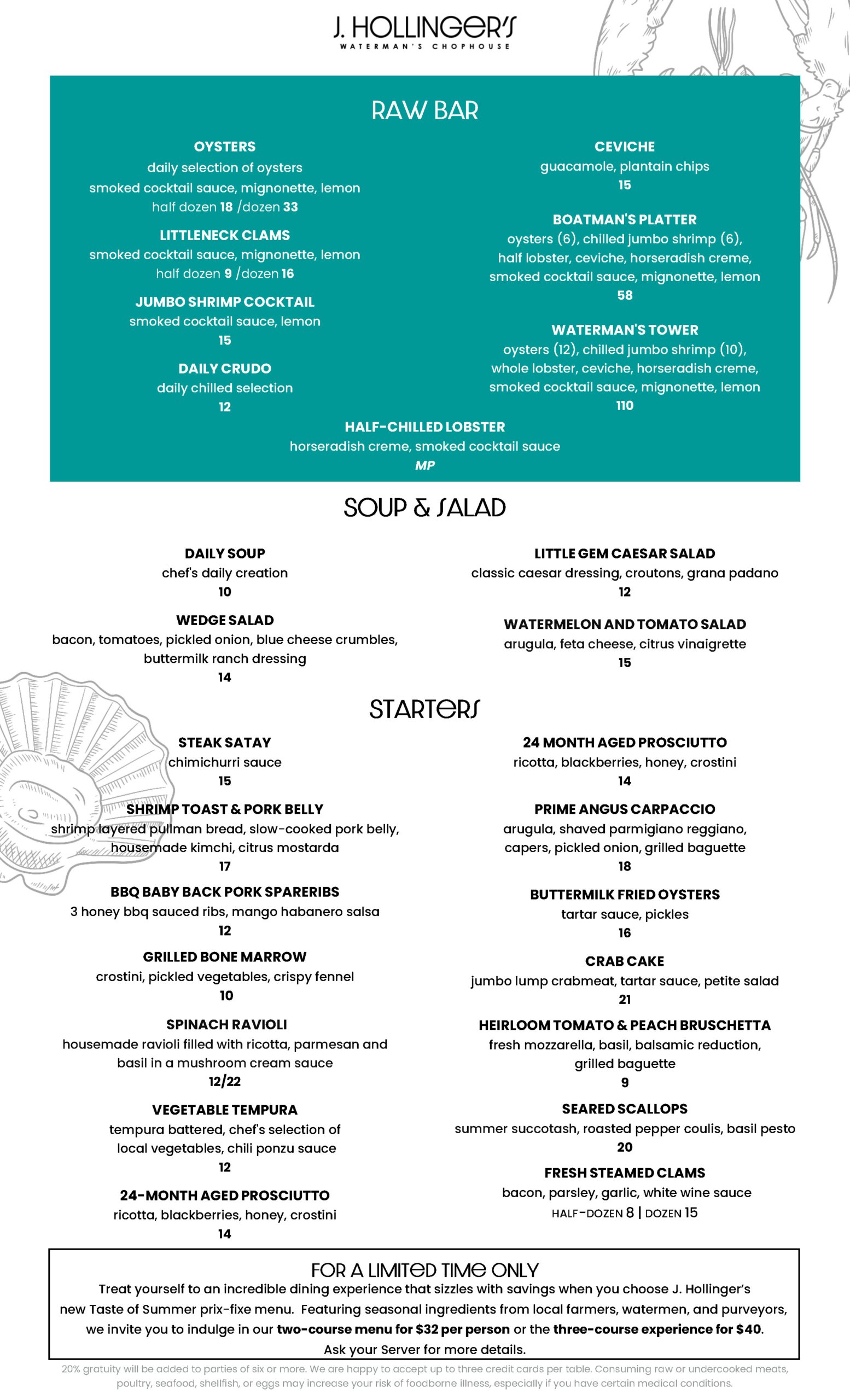 Dinner - J. Hollinger's - Silver Spring, MD Restaurant